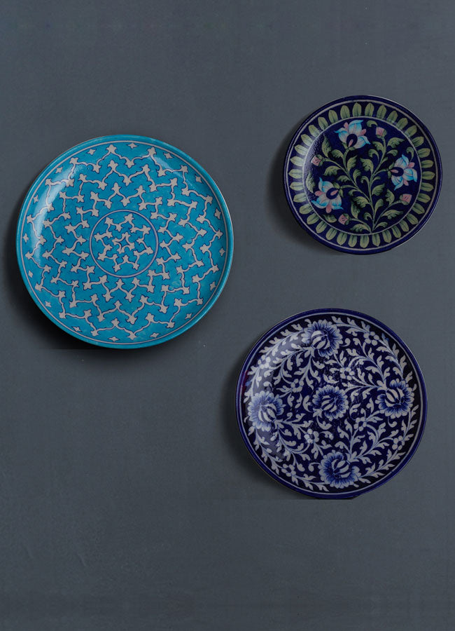 Neerja's Famous Blue Pottery Tiles, Knobs, Beads, Plates, Lamps etc ...