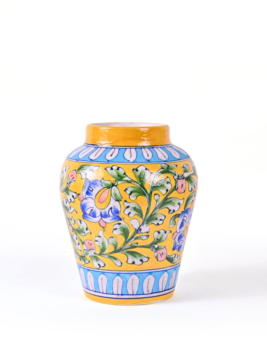 Blue Pottery Handiya Flower Vase – NEERJA INTERNATIONAL INC