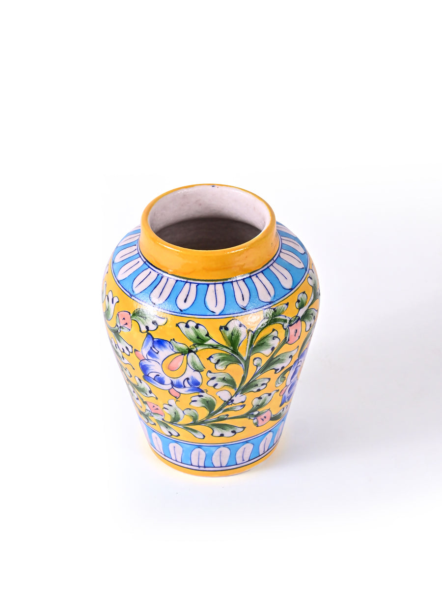 Blue Pottery Handiya Flower Vase – NEERJA INTERNATIONAL INC