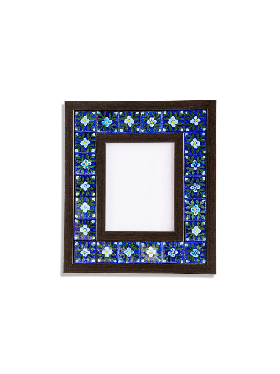 NEERJA BLUE POTTERY PHOTO FRAME SMALL BLUE COLOR – NEERJA INTERNATIONAL INC