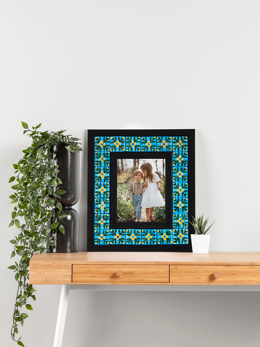NEERJA BLUE POTTERY PHOTO FRAME SMALL TURQUOISE COLOR – NEERJA ...