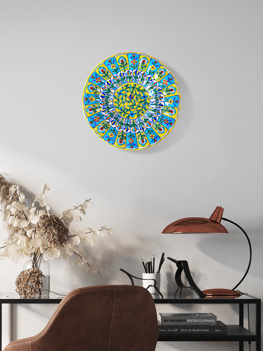 Blue Pottery Decorative Wall plate Embossed Design – NEERJA ...