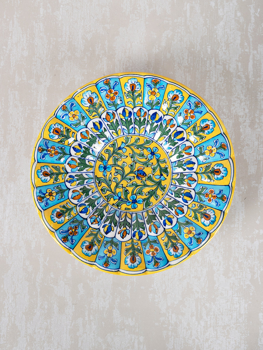 Blue Pottery Decorative Wall plate Embossed Design – NEERJA ...