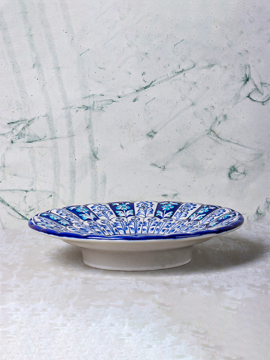 Blue Pottery Decorative Wall plate Embossed Design – NEERJA ...