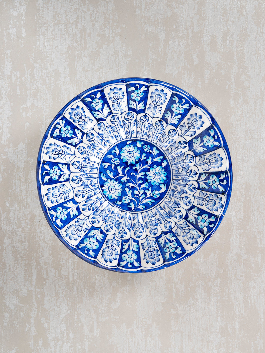 Blue Pottery Decorative Wall plate Embossed Design – NEERJA ...