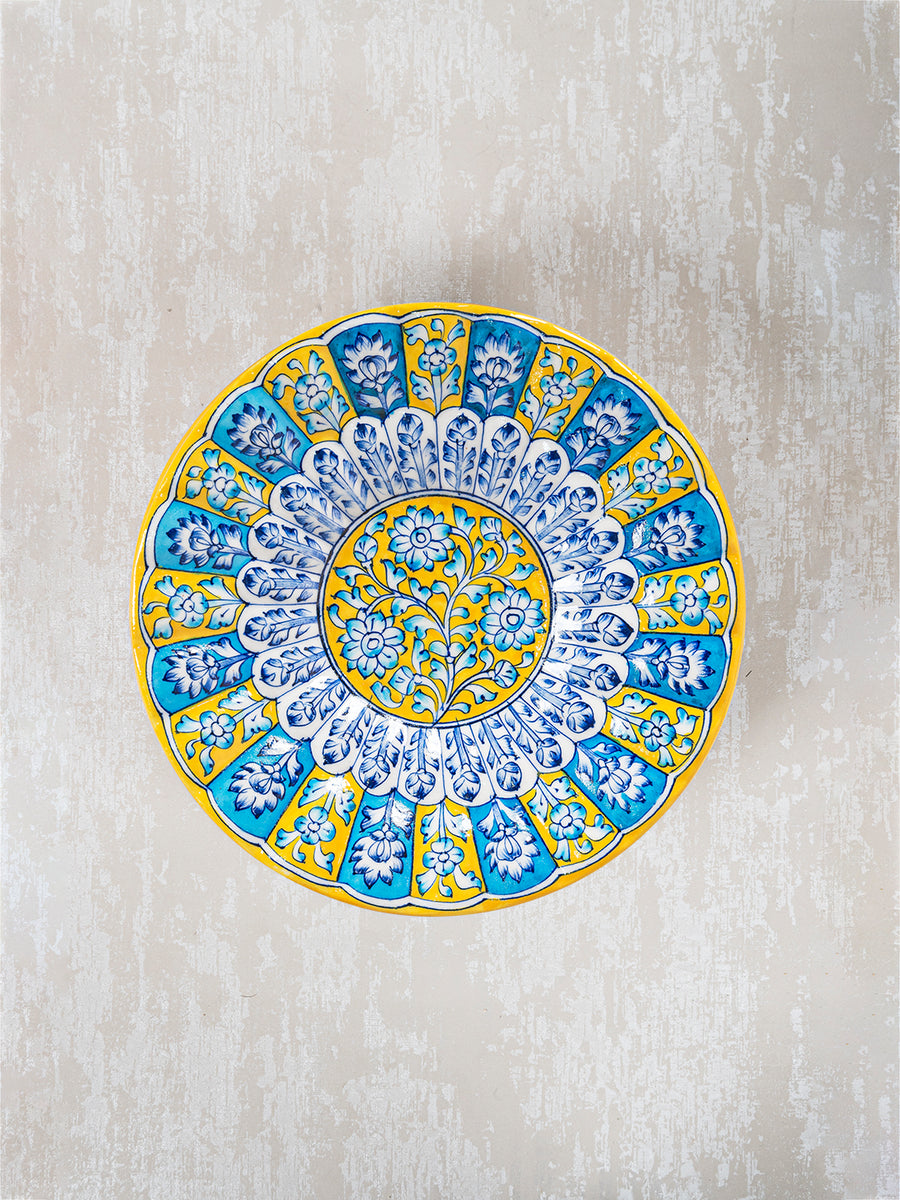 Blue Pottery Decorative Wall plate Embossed Design – NEERJA ...