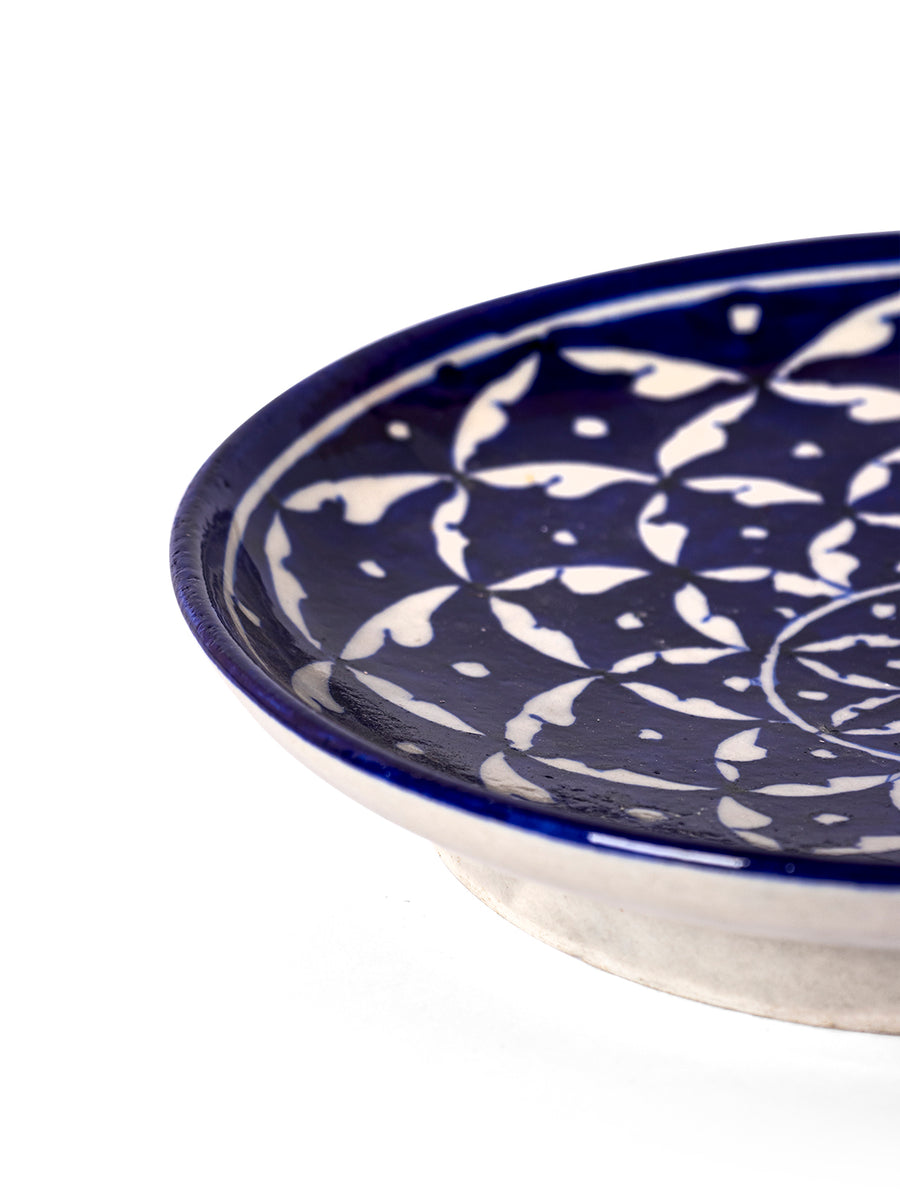 Blue Pottery Decorative Plate in Blue Base – NEERJA INTERNATIONAL INC