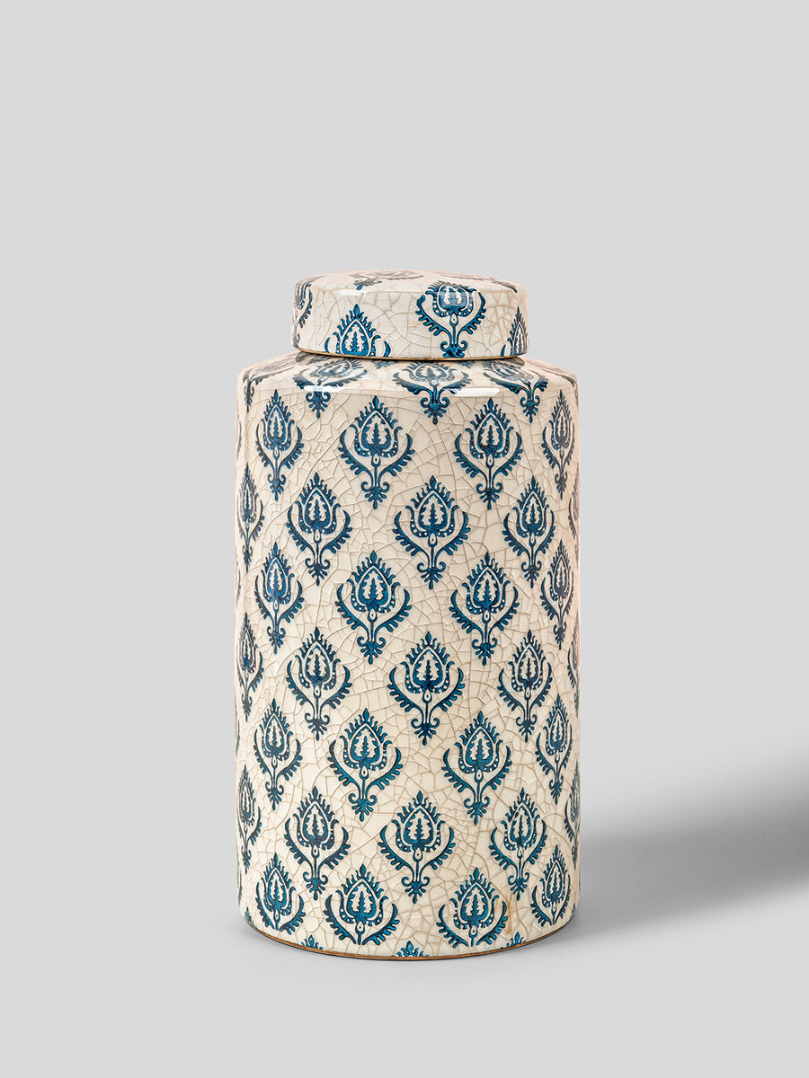 Ceramic Jar Floral Design (Big) – NEERJA INTERNATIONAL INC