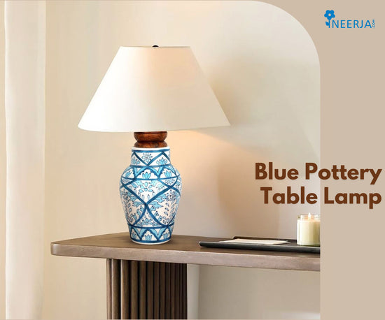 Neerja's Famous Blue Pottery Tiles, Knobs, Beads, Plates, Lamps etc ...