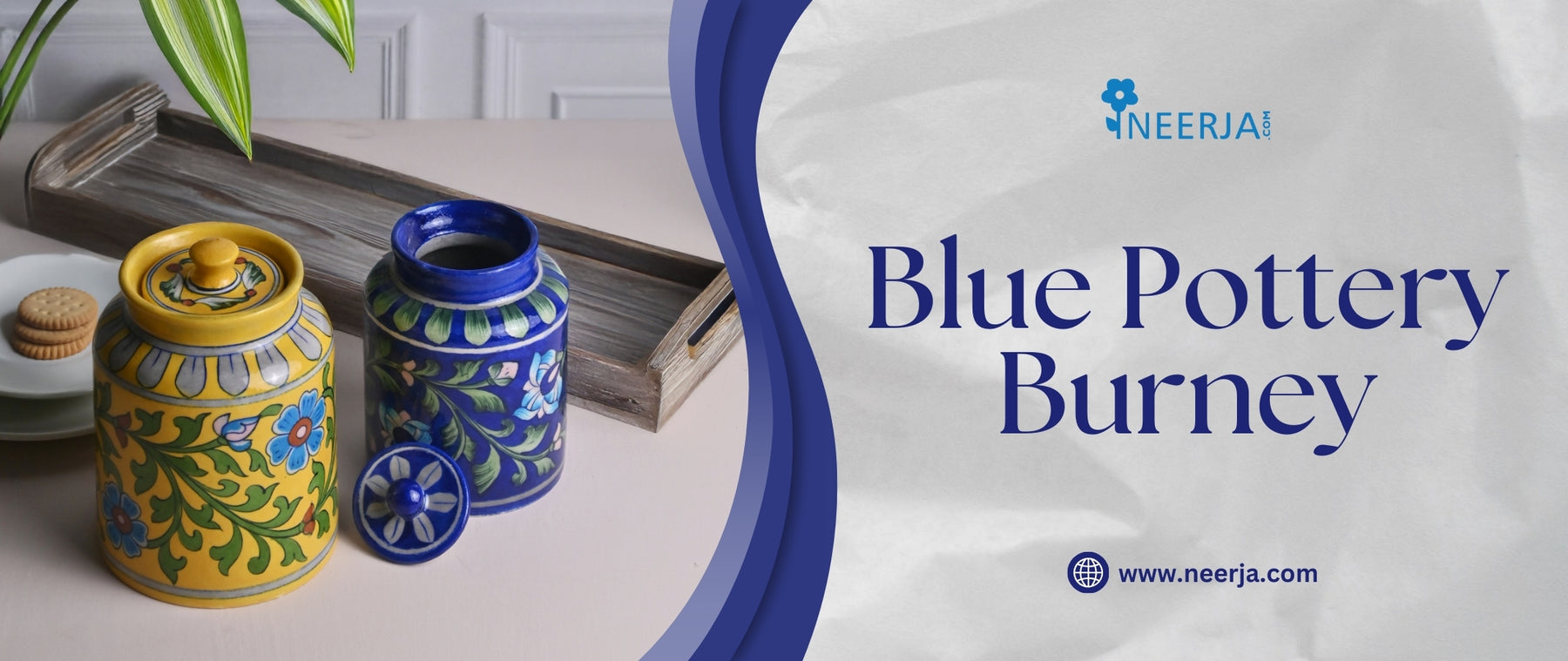 Neerja's Famous Blue Pottery Tiles, Knobs, Beads, Plates, Lamps etc ...