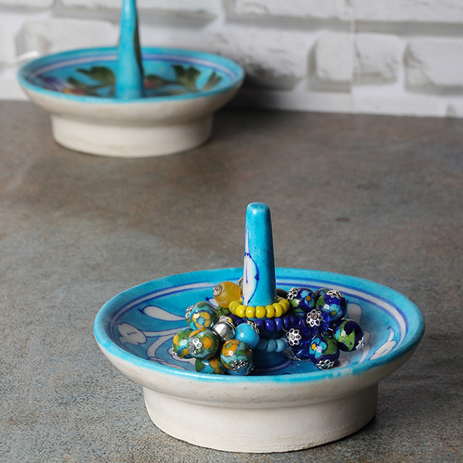 Neerja's Famous Blue Pottery Tiles, Knobs, Beads, Plates, Lamps etc ...