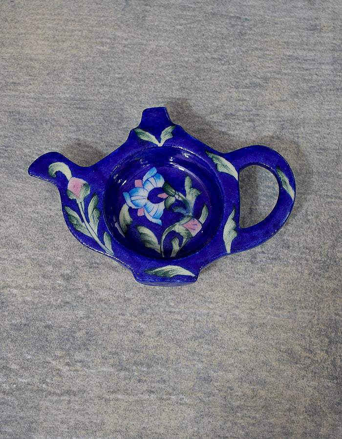 Blue Pottery Dip Tea Bag Holder – NEERJA INTERNATIONAL INC