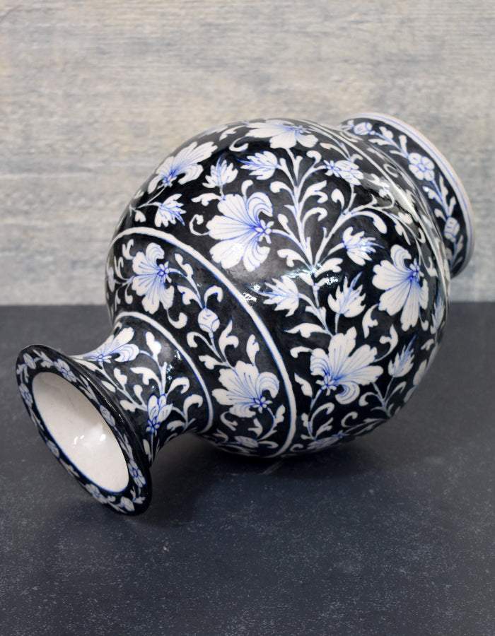 Blue Pottery Matka Flower Vase 10 – NEERJA INTERNATIONAL INC