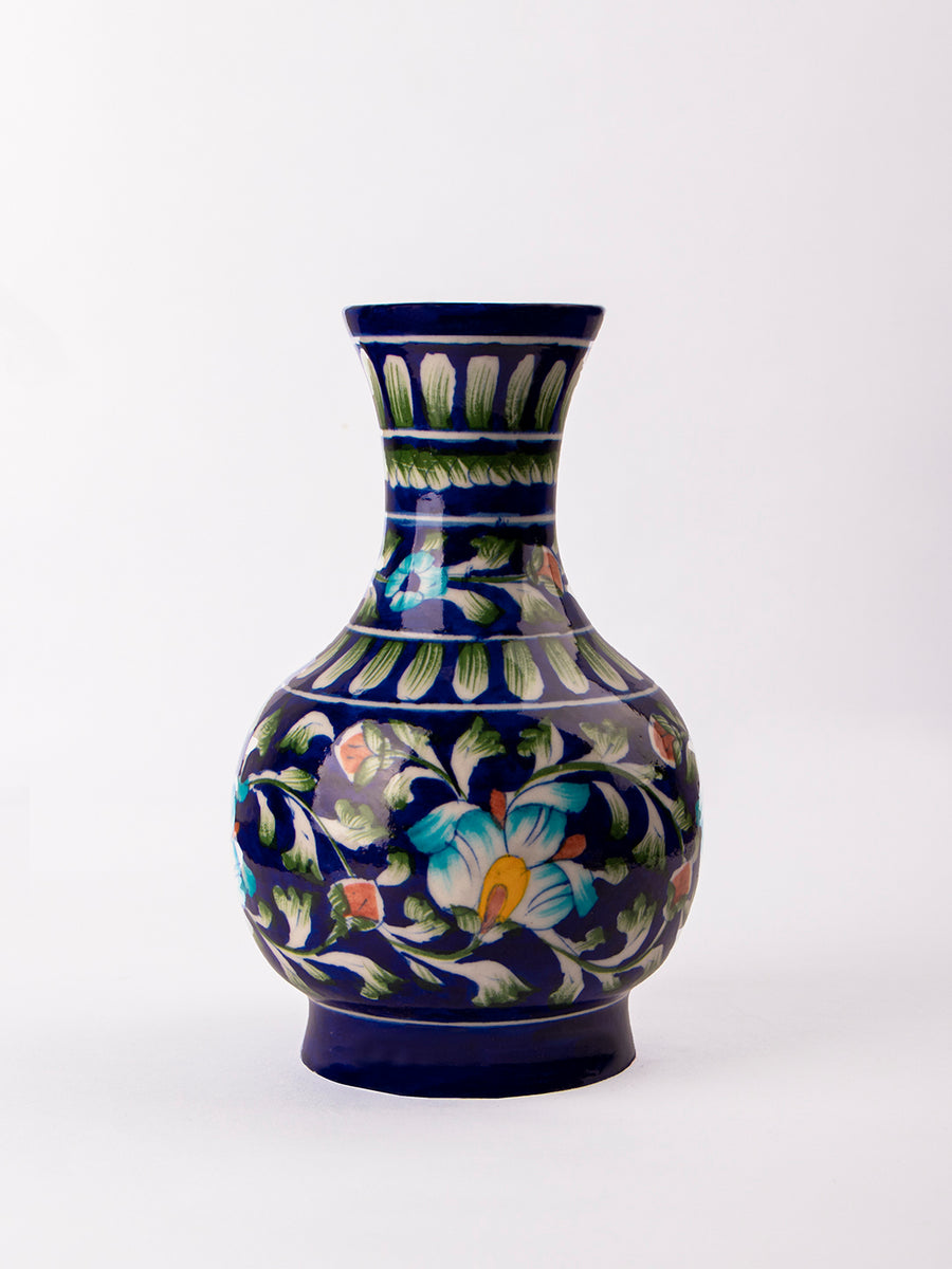 Blue Pottery Surahi Blue & Multi Colors – NEERJA INTERNATIONAL INC