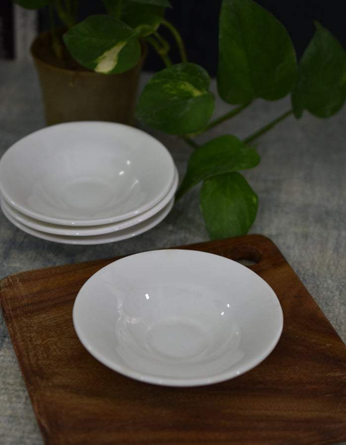 Sauce Plates Set of 4 pcs - White Colour (Small) – NEERJA INTERNATIONAL INC