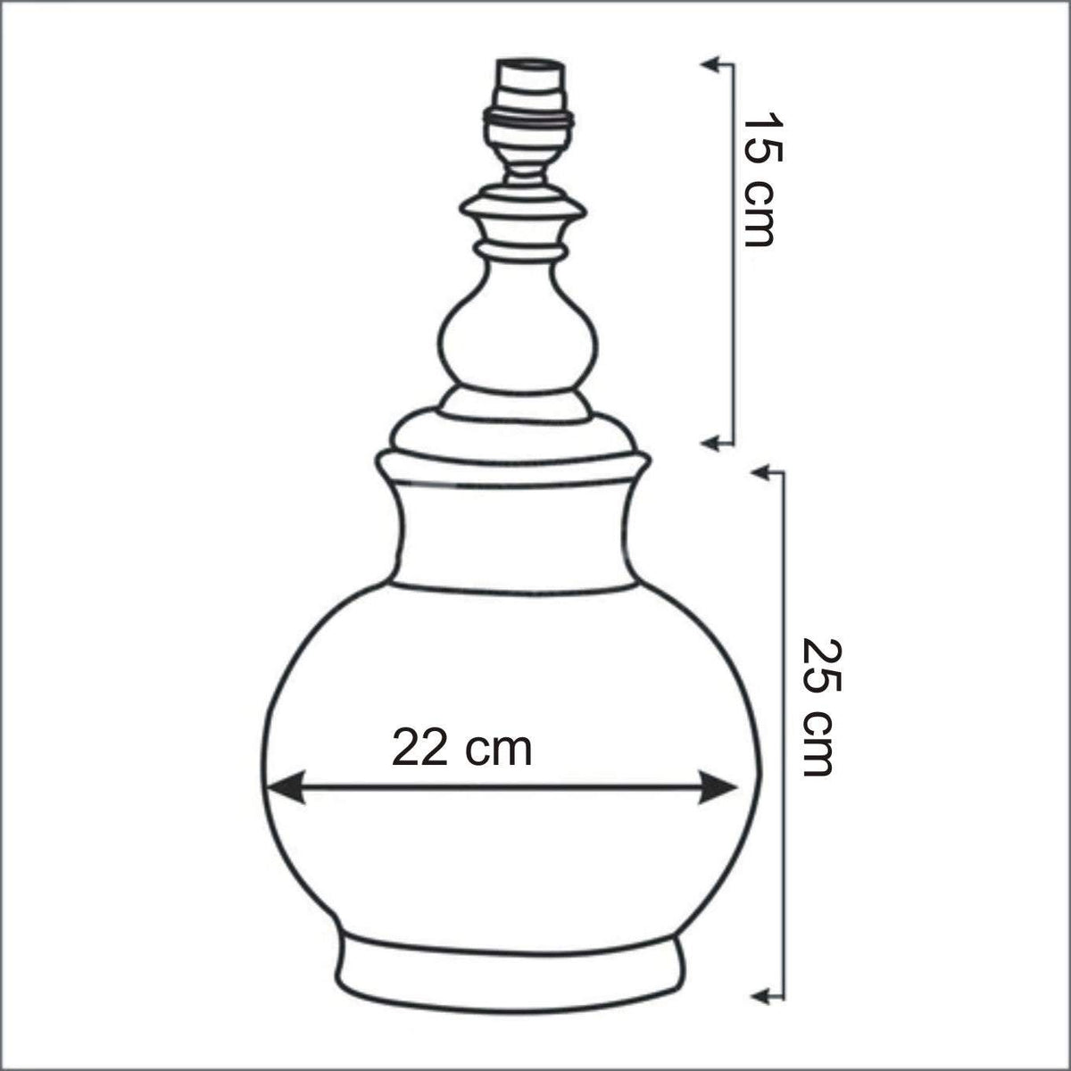 Blue pottery Matka Table Lamp (Without Shade) – NEERJA INTERNATIONAL INC