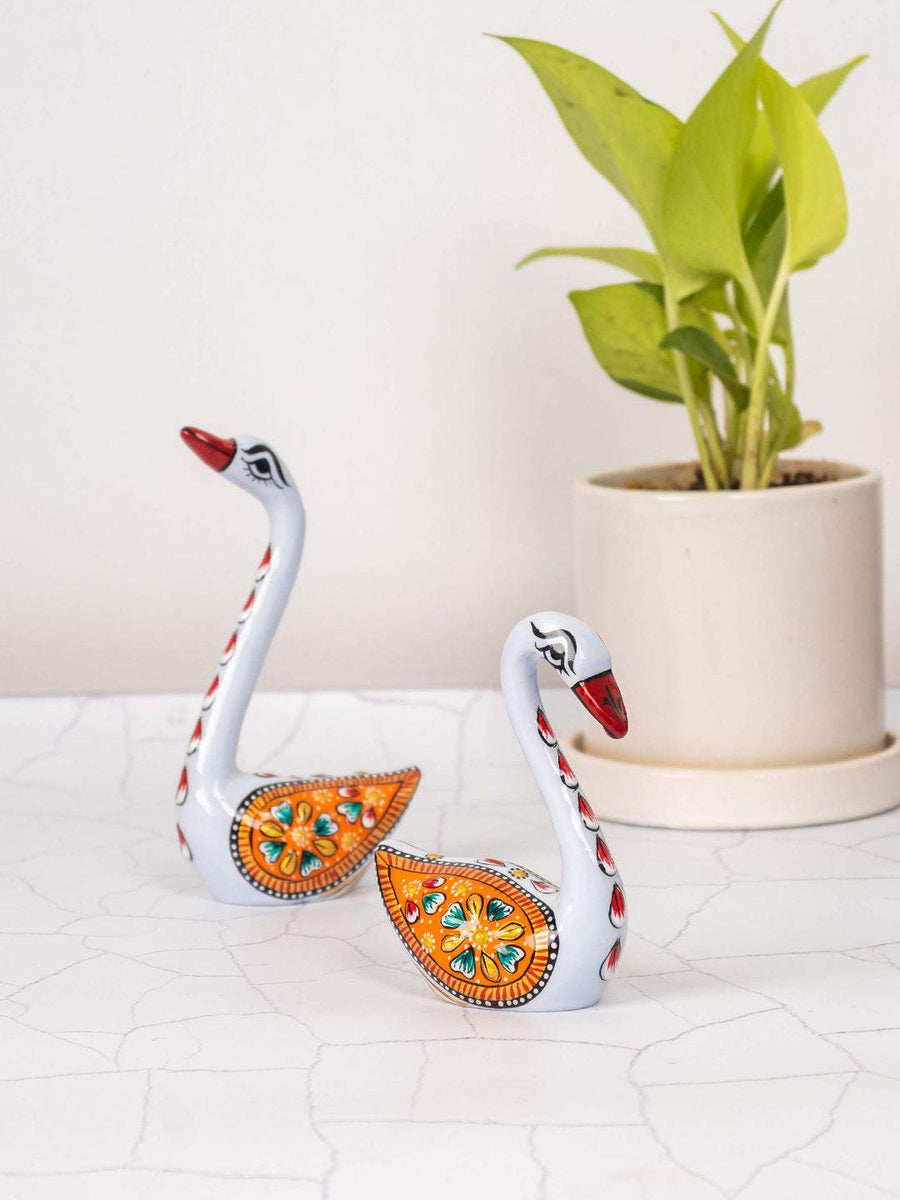 Decorative Metal Duck Set of 2 pcs. Assorted Colour – NEERJA ...