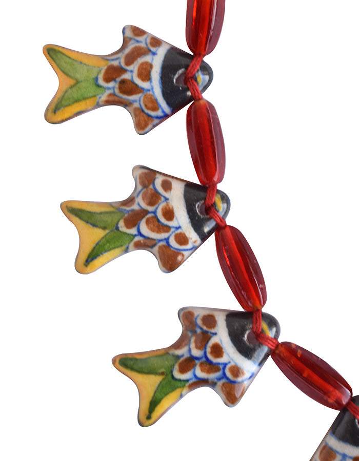 7 Fish Pendant Necklace Brown – NEERJA INTERNATIONAL INC