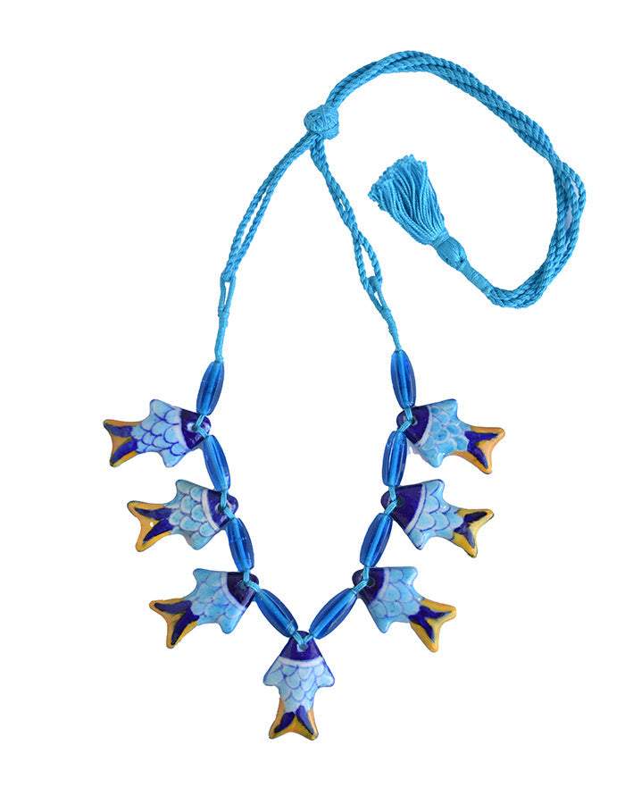 Premium 7 Fish Pendant Necklace Turquoise | Neerja – NEERJA ...