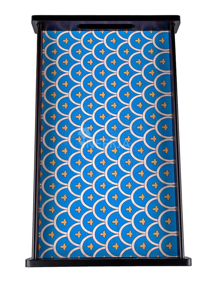 Best Blue Wooden Tray With Blue Pottery Design Digitals | Neerja ...