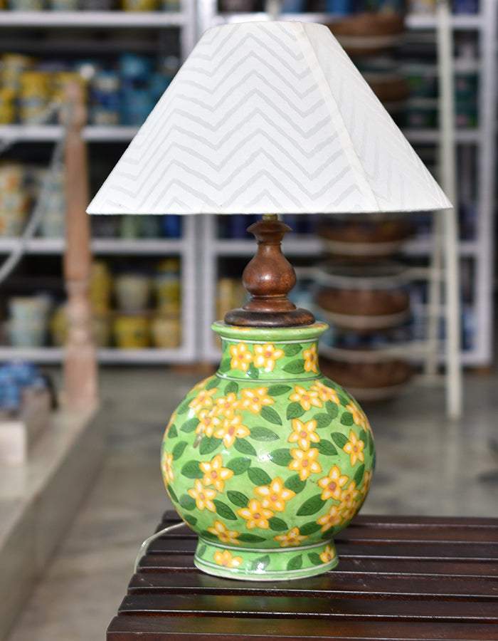 Matka Lamp 8 Lime Green & Yellow (shade is not included). – NEERJA ...